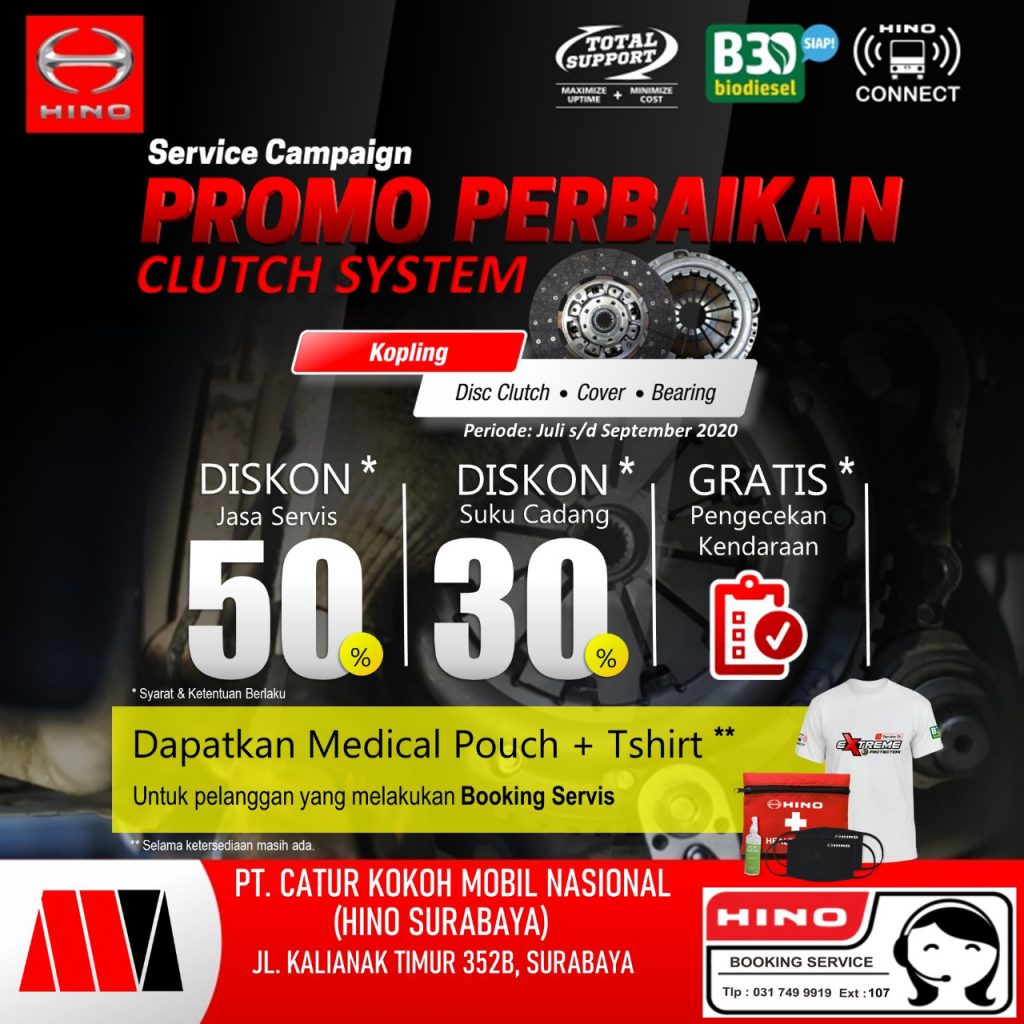 Promo Service Hino Bulan Juli Hingga September 2020 - hino surabaya